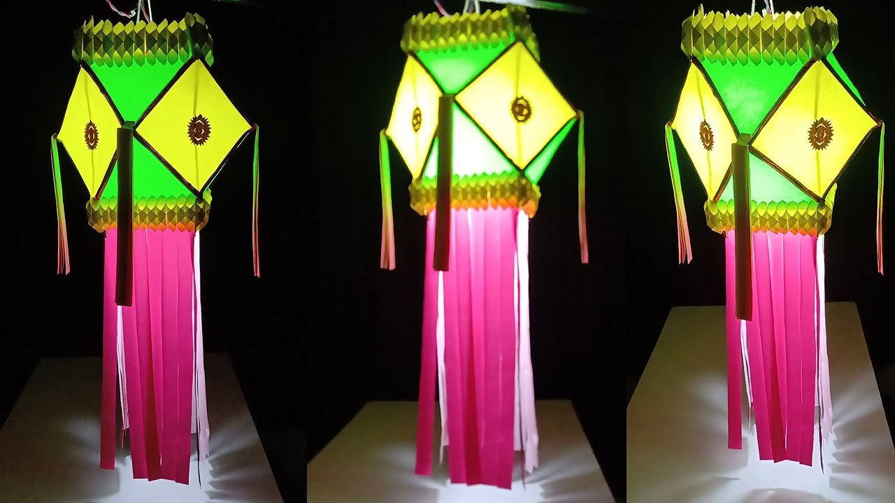 How to make a traditional Aakash kandil from BAMBOO STICKS for DIWALI ...