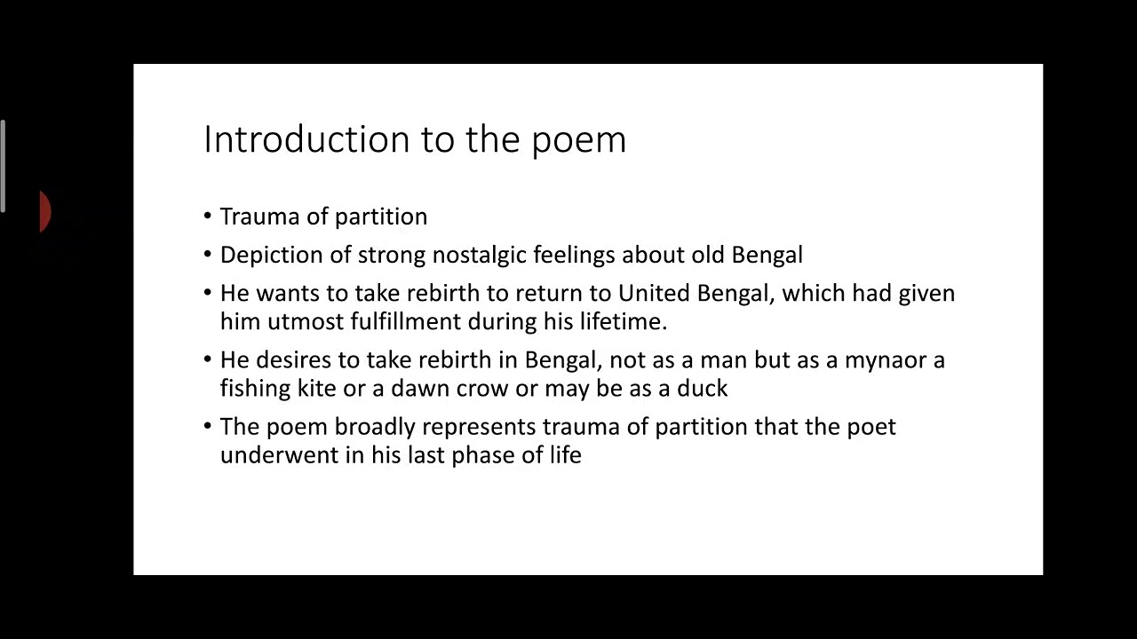 B A III com English Module IV part A The poem I shall return to this ...