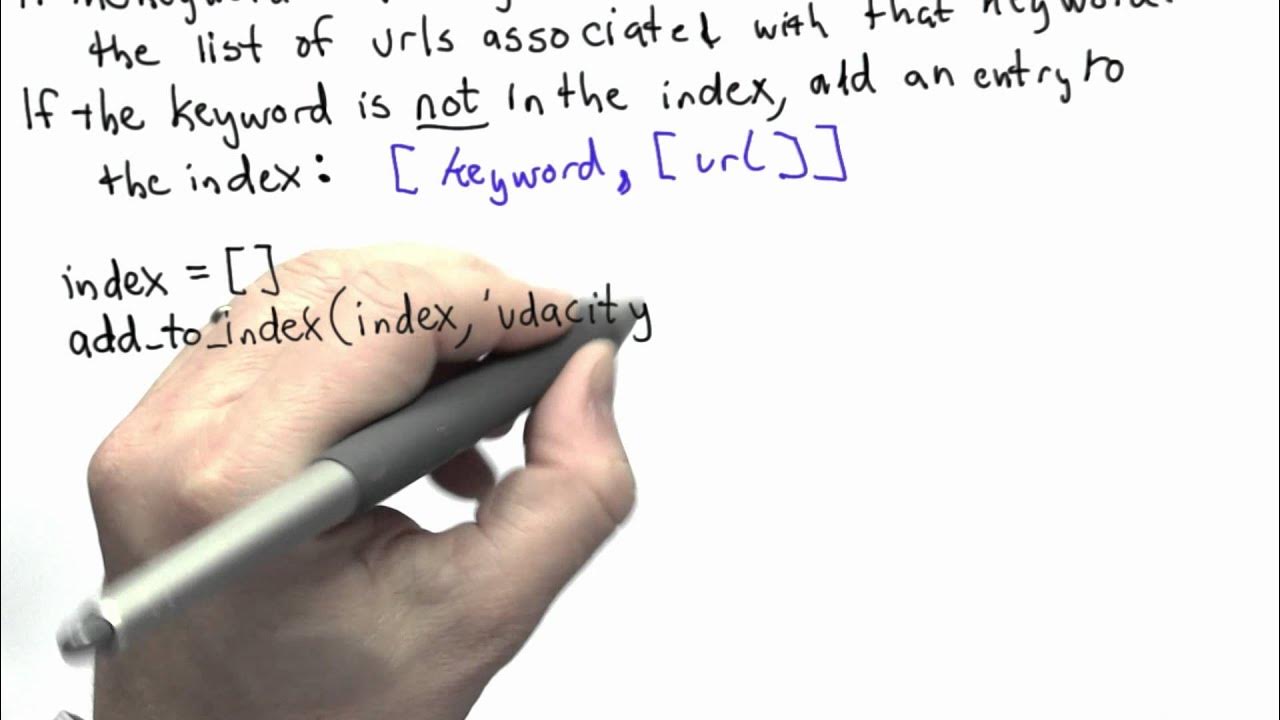 Add to Index - Intro to Computer Science - YouTube