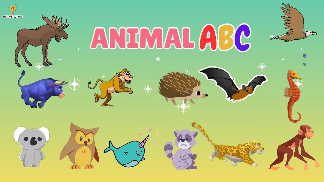 Animal ABC Sounds Song 24TH625 | Alphabet Animals | Nursery Rhyme For ...