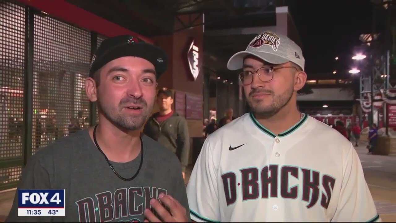 D-backs fans distraught after World Series loss to Texas Rangers - YouTube