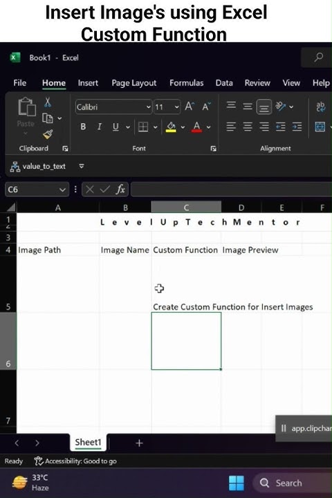 Insert Image's using Excel Custom Function VBA Part 1 #exceltutorial #excel #shorts - YouTube
