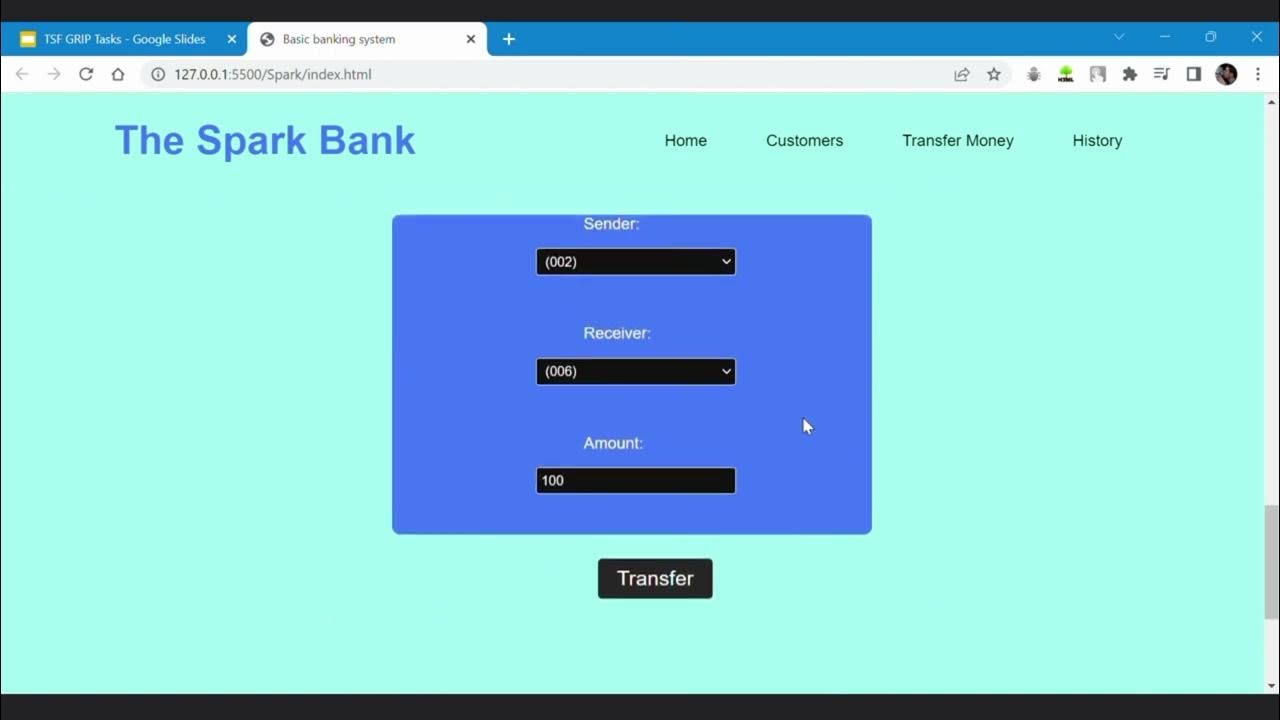 Basic Banking System | Web Development Project | The Sparks Foundation - YouTube
