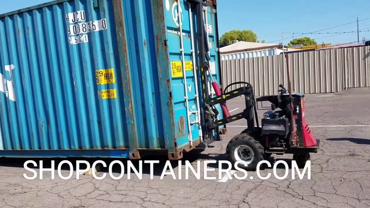 45 foot high Cube shipping container moved in minutes with a remote ...