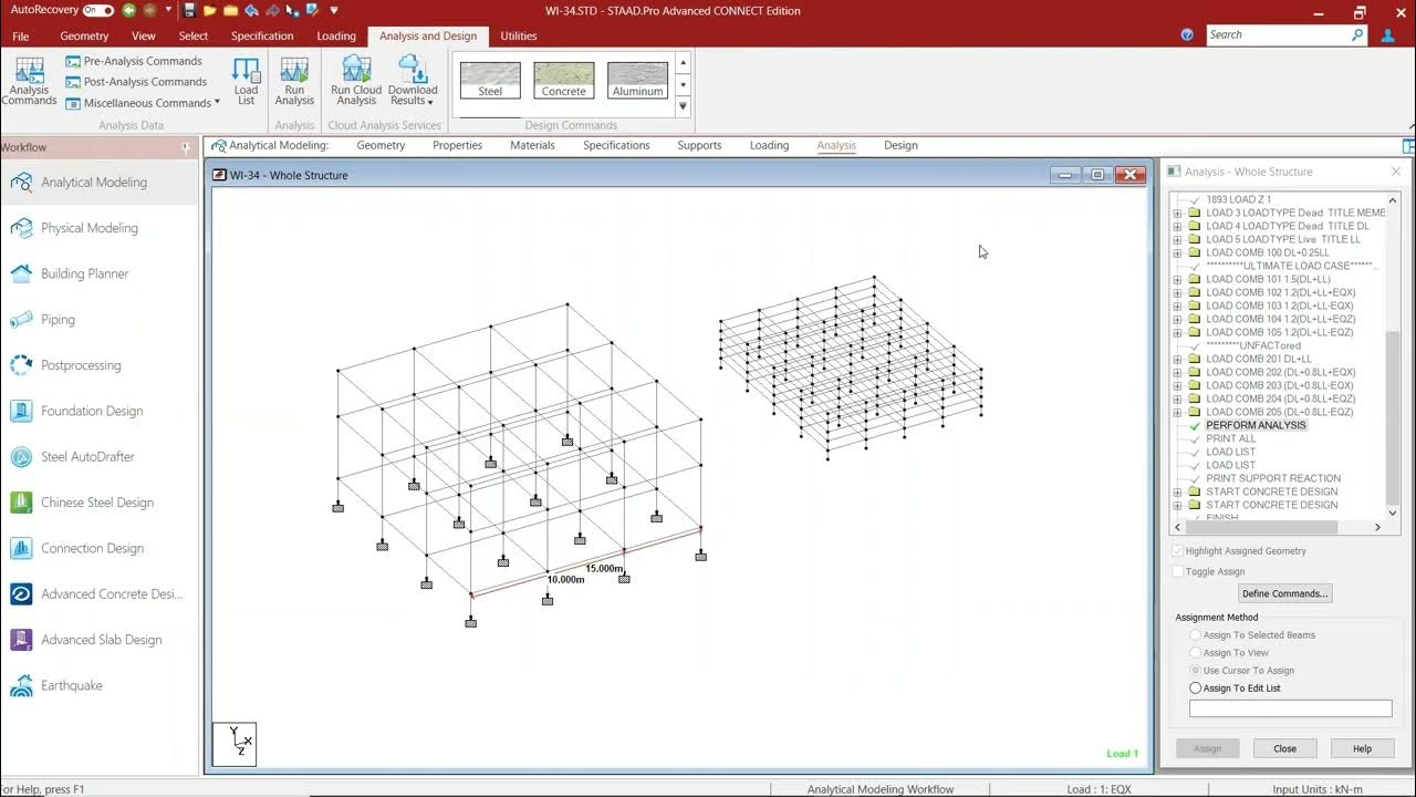 Multiple Structures in STAAD Model - YouTube