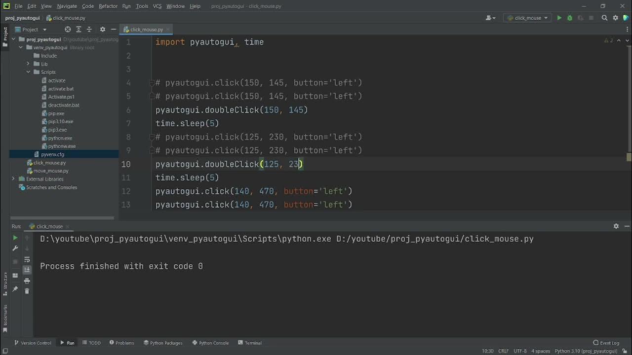 162 - Dando um duplo click com Pyautogui Python - YouTube