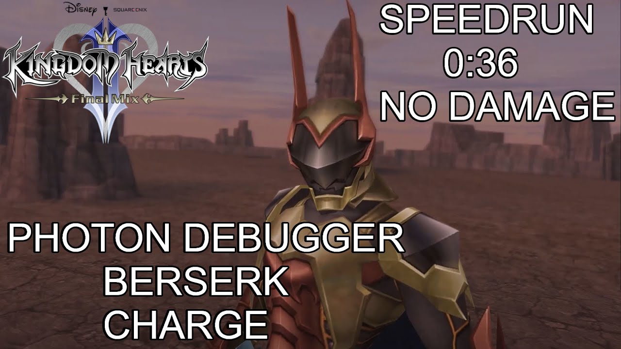 KH II FM Critical Mode Lingering Will Speedrun 0:36 Photon Debugger ...