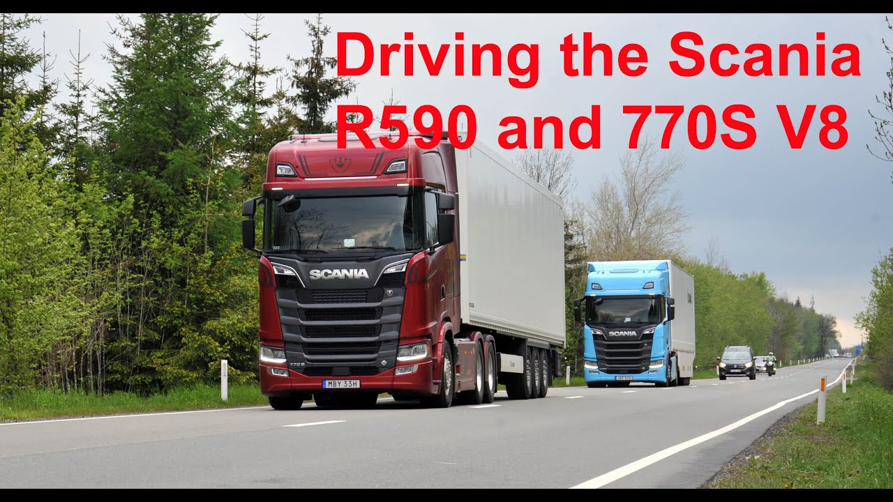 Driving the new Scania R590 and 770 V8 models - YouTube