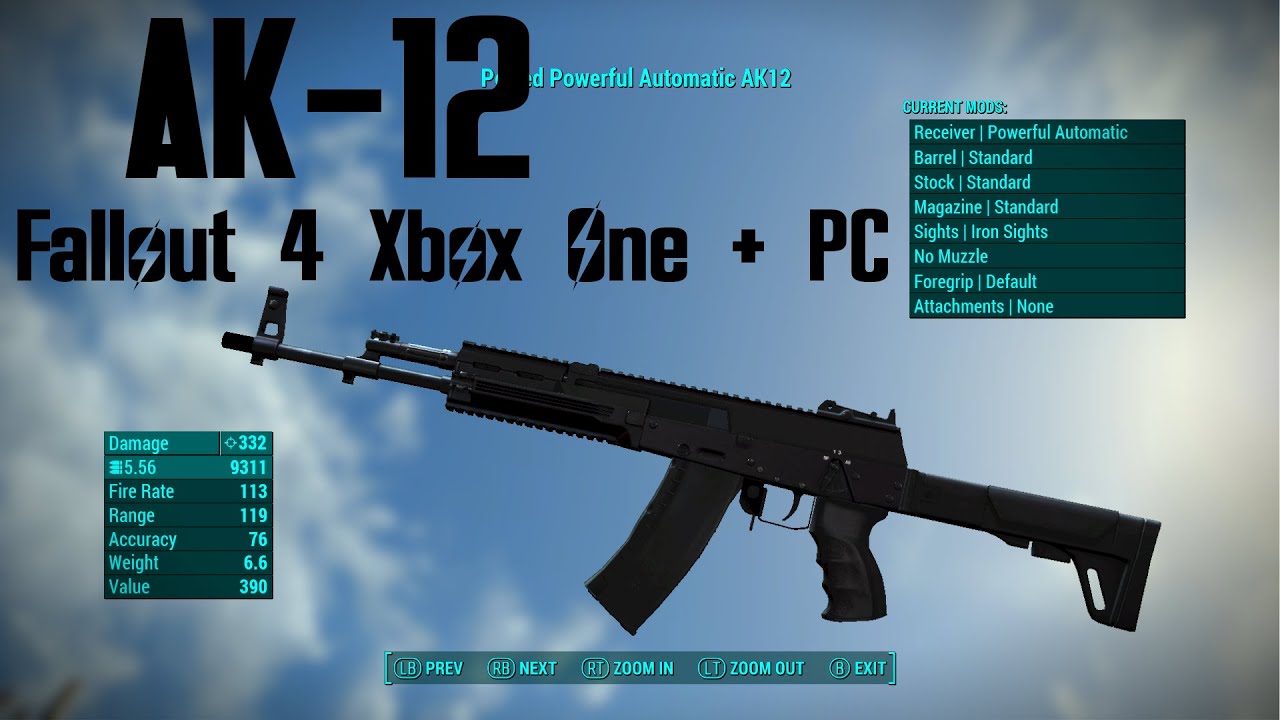 AK-12 Weapon Mod Fallout 4 PC #Fallout4 #Fallout4Mods #AK12 - YouTube