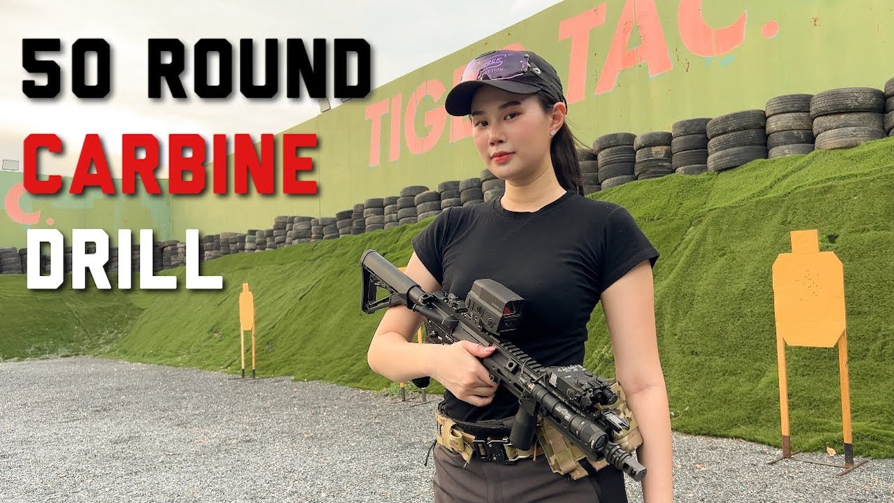 Lady Sharpshooter EP.59 | 50 rounds carbine drill (CMMG Banshee) from ...
