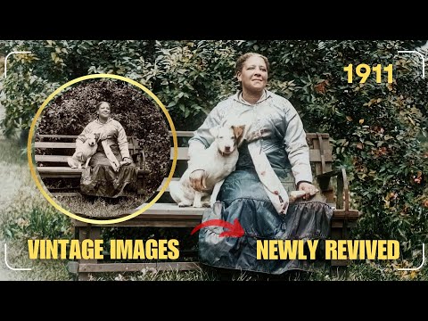 ▶ Women & Their Beloved Dogs: A Timeless Bond / HD Colorized Photographs