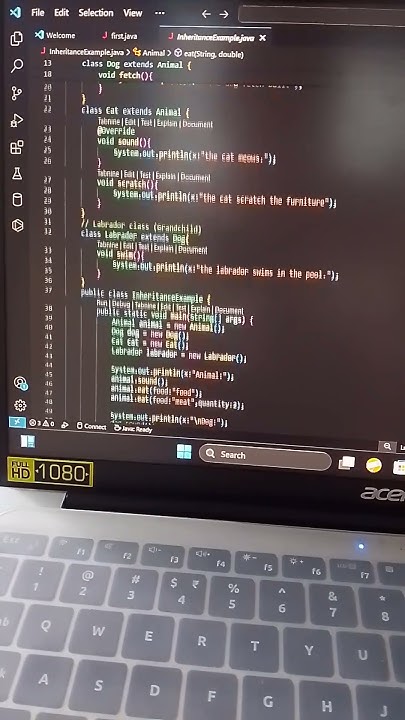 Inheritance Example In Java Java Inheritance Object Class Java Oops Shorts Viral
