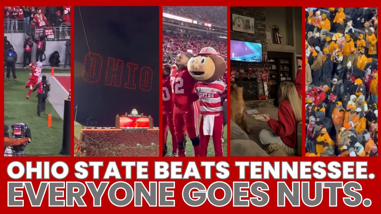 OHIO STATE UNIVERSITY BEATS TENNESSEE. EVERYONE GOES NUTS.(Epic Fan Reactions Set to Epic Music ...
