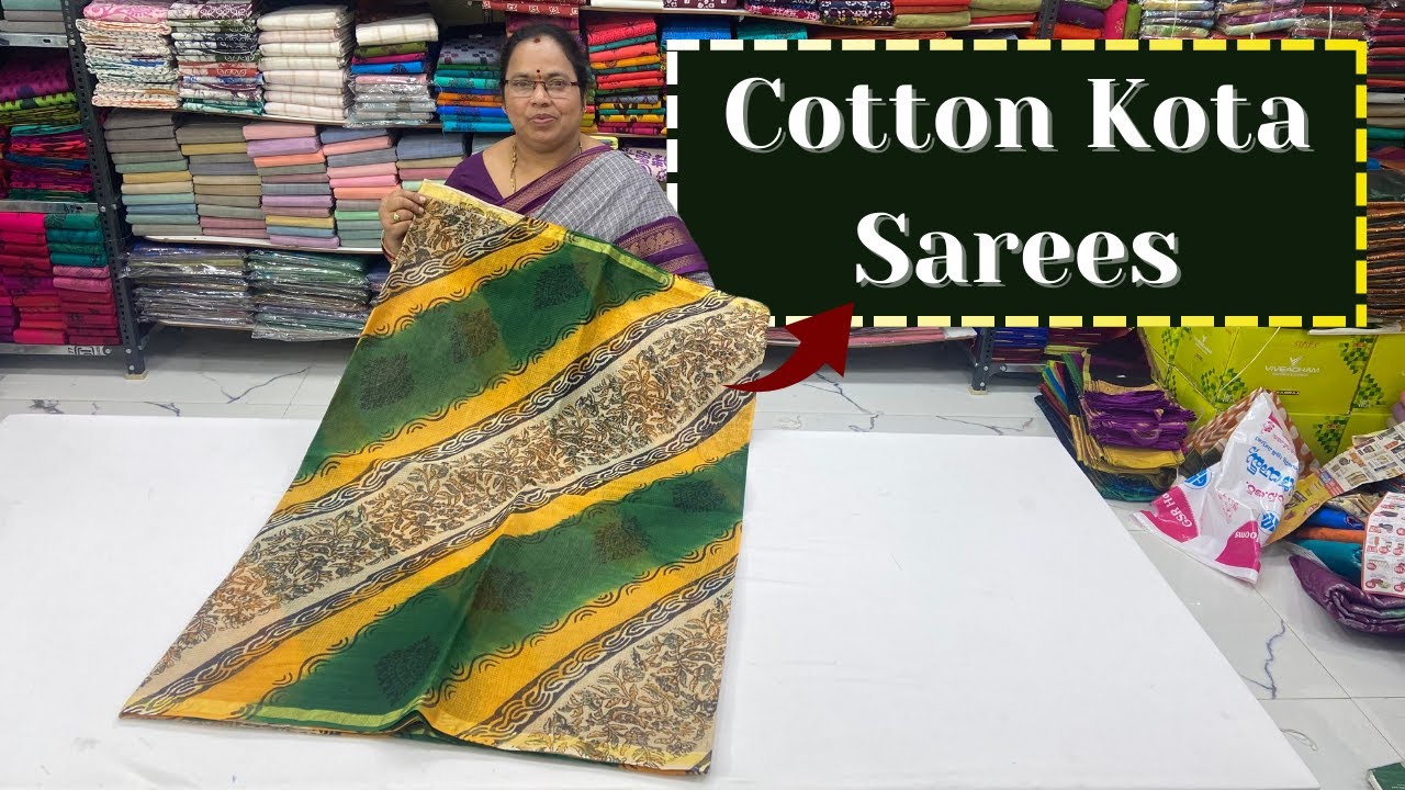 Cotton Kota Sarees || Wholesale Shop || GSR HANDLOOMS - YouTube