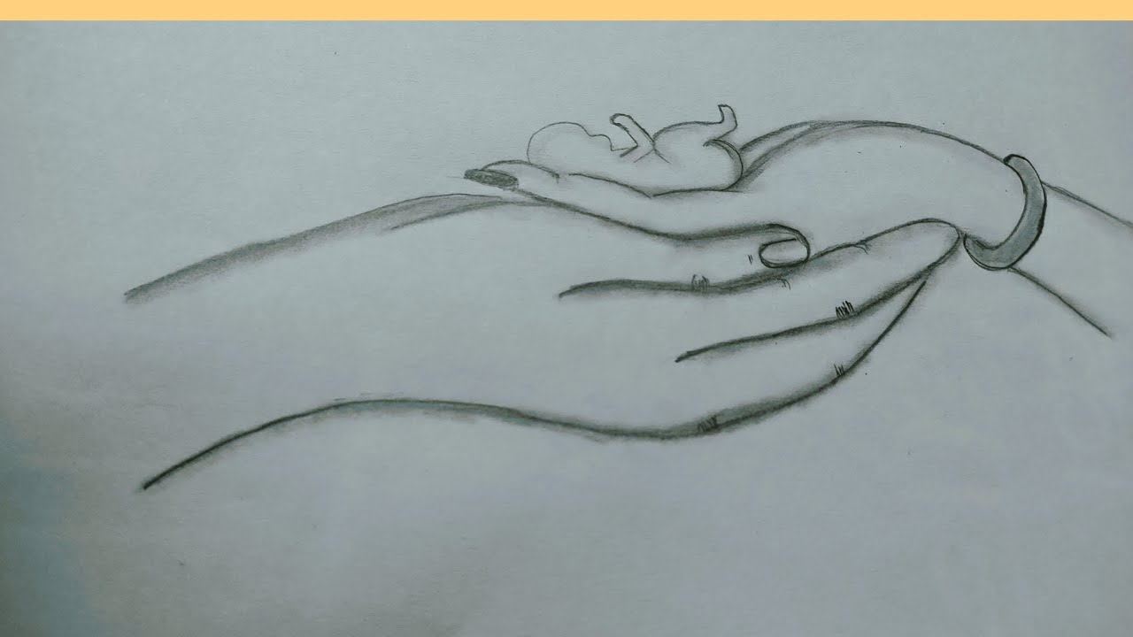 how to draw "New born baby" with family || ️ - YouTube
