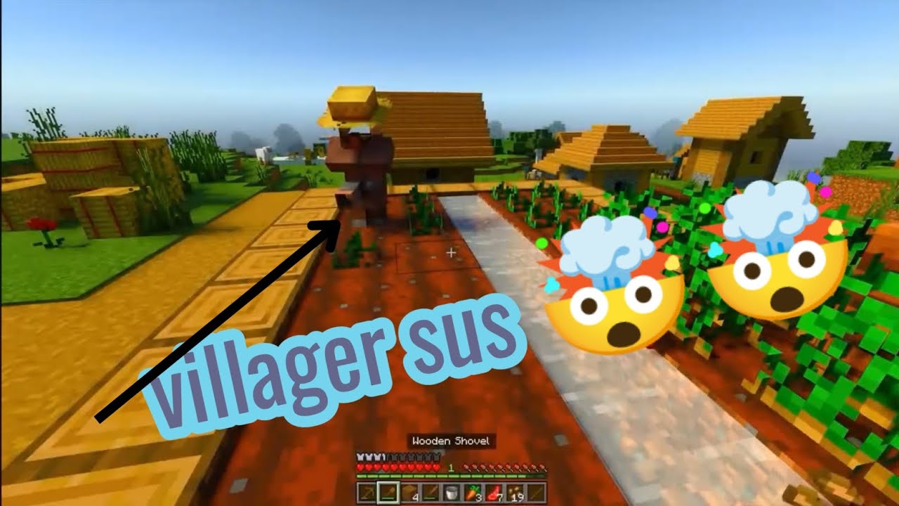 [MINECRAFT FUNNY MOMENTS]stresmen bertemu villager sus di survival ...