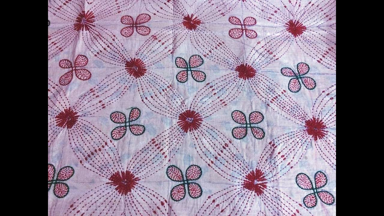 Hand Embroidery Nakshi Kantha Design#52, নকশী কাঁথার ডিজাইন, नोक्षी कथा ...