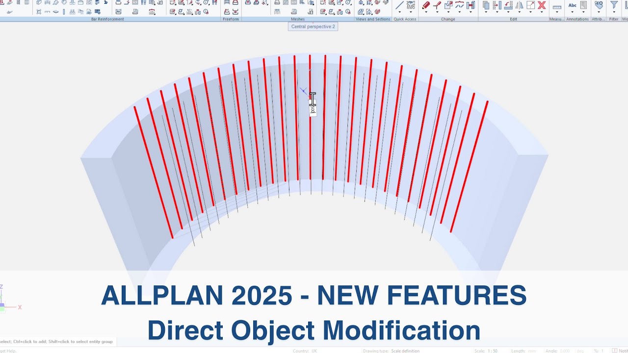 ALLPLAN Engineering 2025 - New Feature | Direct Object Modification - YouTube