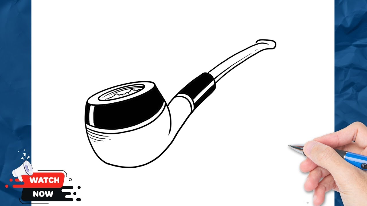 How to draw Tobacco Pipe - YouTube