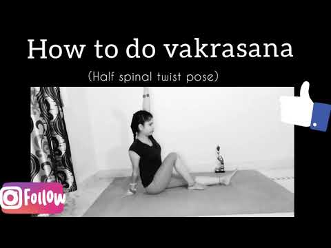 How to do vakrasana (half spinal twist pose) - YouTube