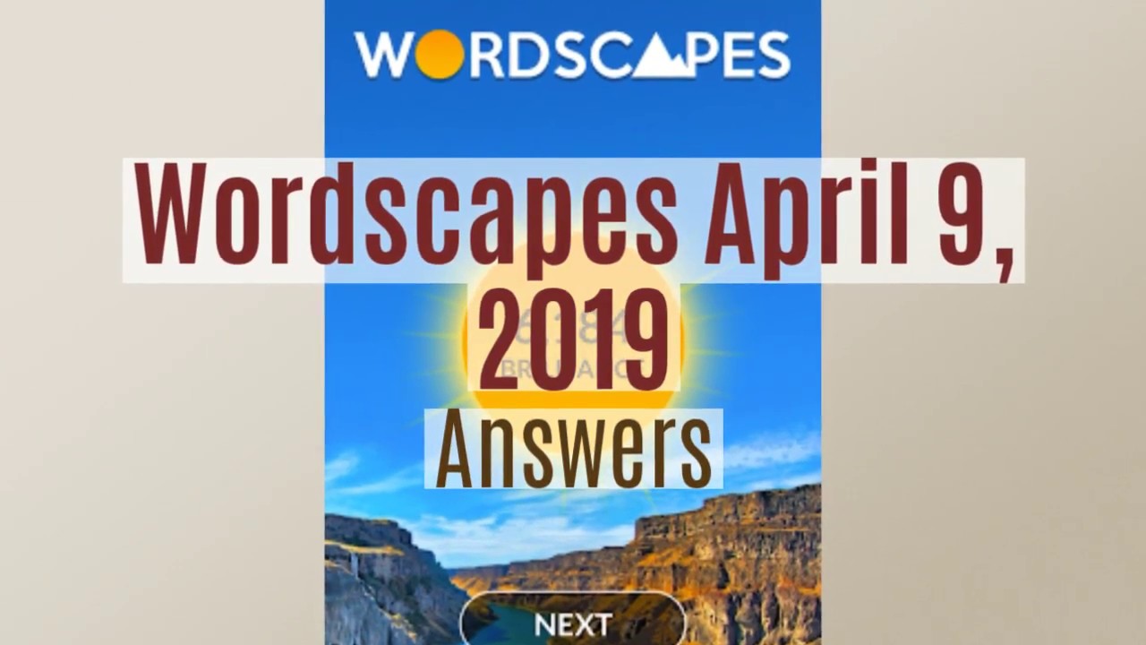 Wordscapes Daily Puzzle April 9 2019 | Wordscapes Daily Answers - YouTube