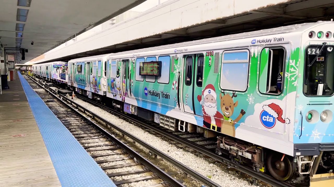 (4K) CTA 2020 Holiday Train Departs Kimball - YouTube