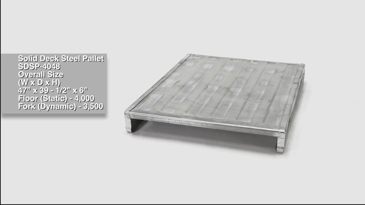 SDSP Heavy Duty Solid Deck Steel Pallet - YouTube