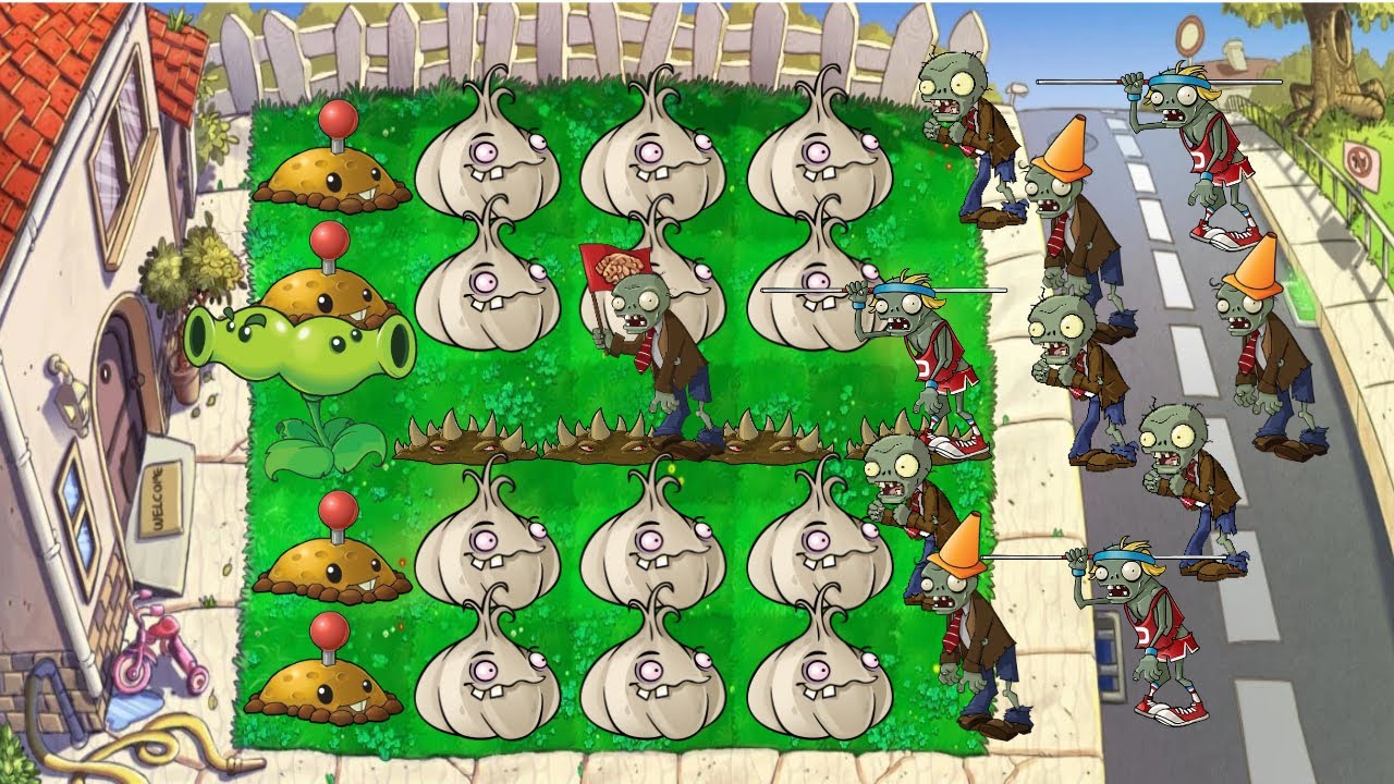Plants vs zombies 🧟‍♂️- garlic can KILL zombies🫨#pvz #plantsvszombies # ...
