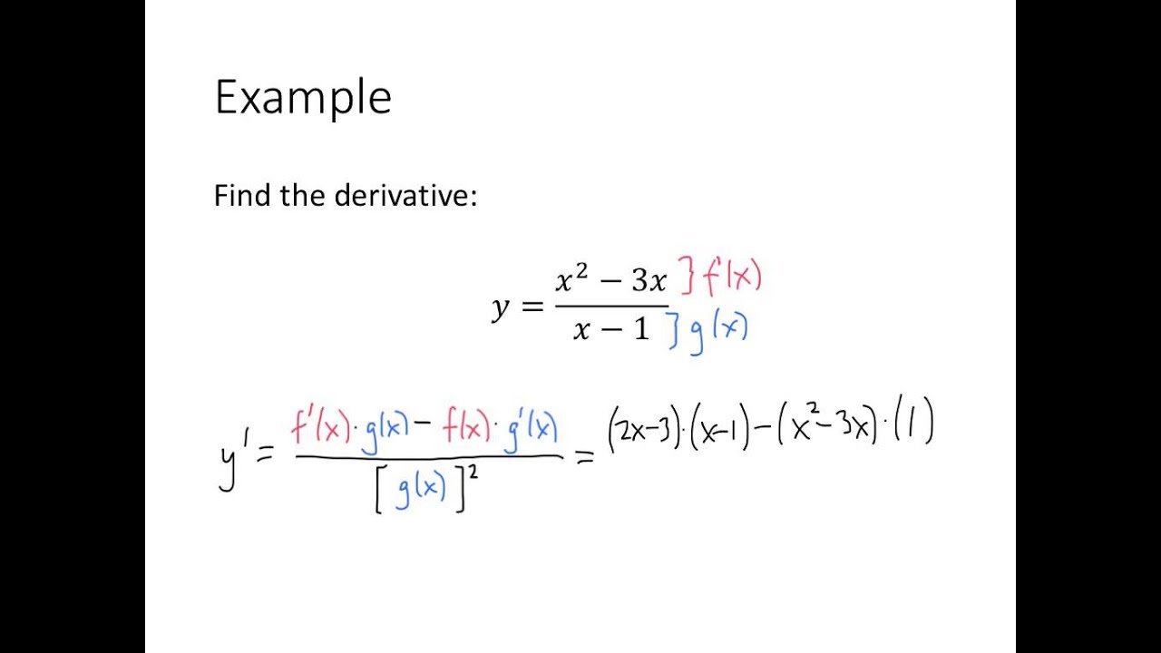 Calculus: Product and Quotient Rules - YouTube