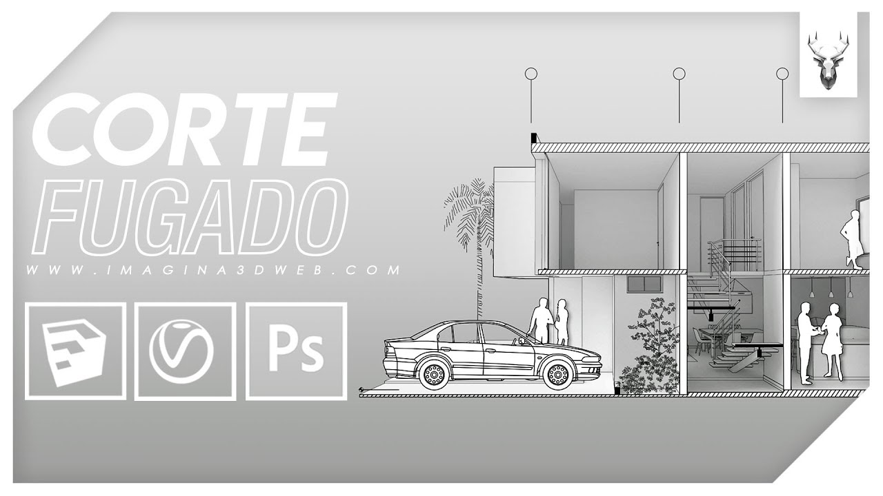 Corte Fugado | Photoshop para Arquitectos | Imagina 3D - YouTube