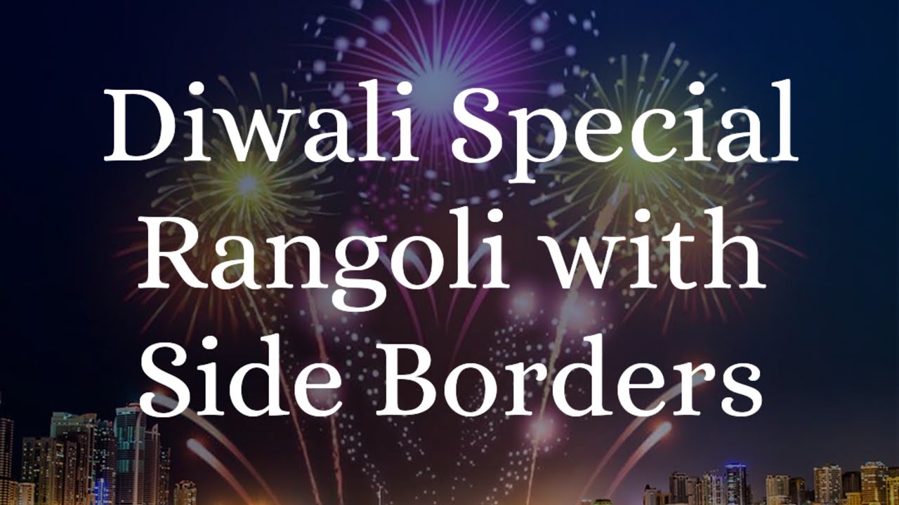 |🪔 Diwali Special Rangoli with Side Borders 🪔| Deepavali Muggulu Easy👌 ...