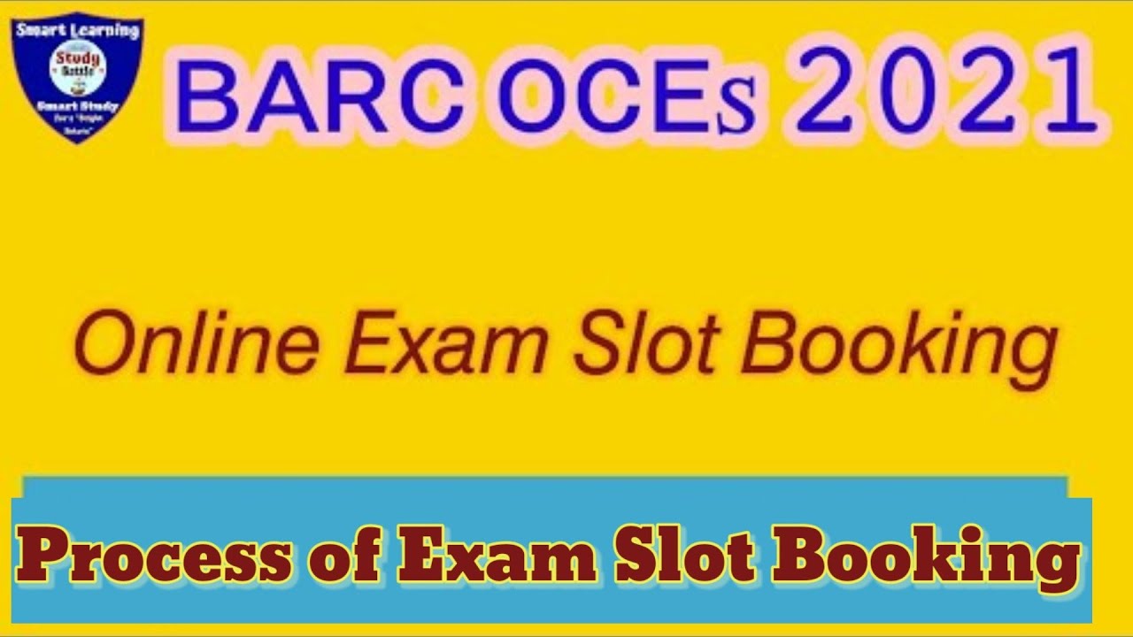 How to book exam slot. BARC OCES 2021. - YouTube