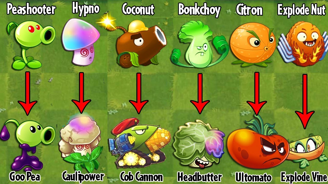 PvZ 2 Discovery - All Plants Evolution WEAK - STRONG - Who 's Best ...
