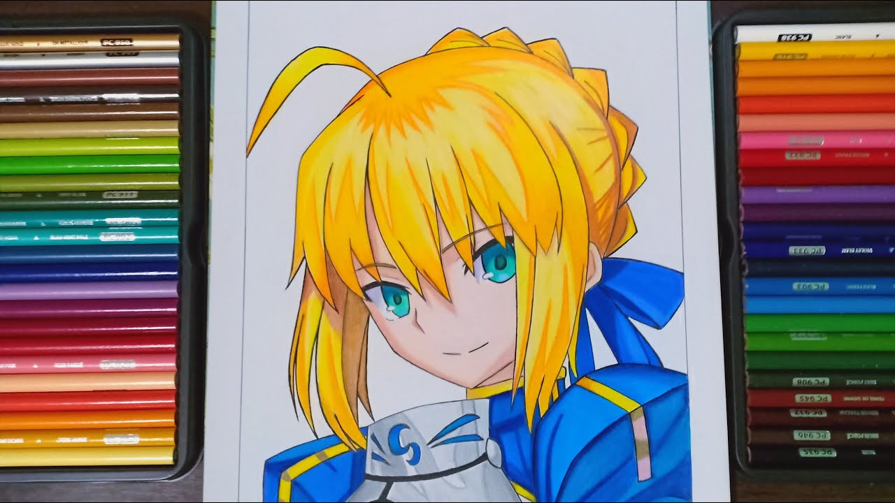 Drawing Saber (Fate Stay Night) - YouTube