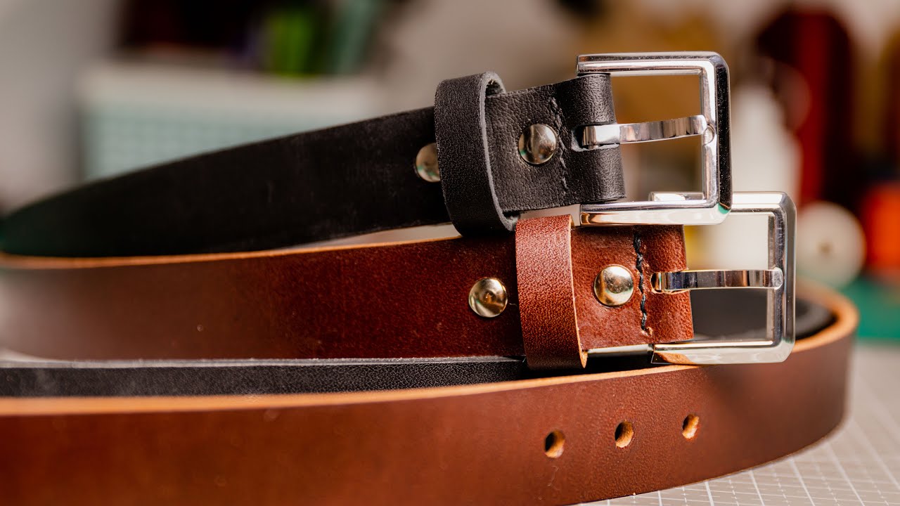 Making A Leather Belt By Hand [Simple How To] - YouTube