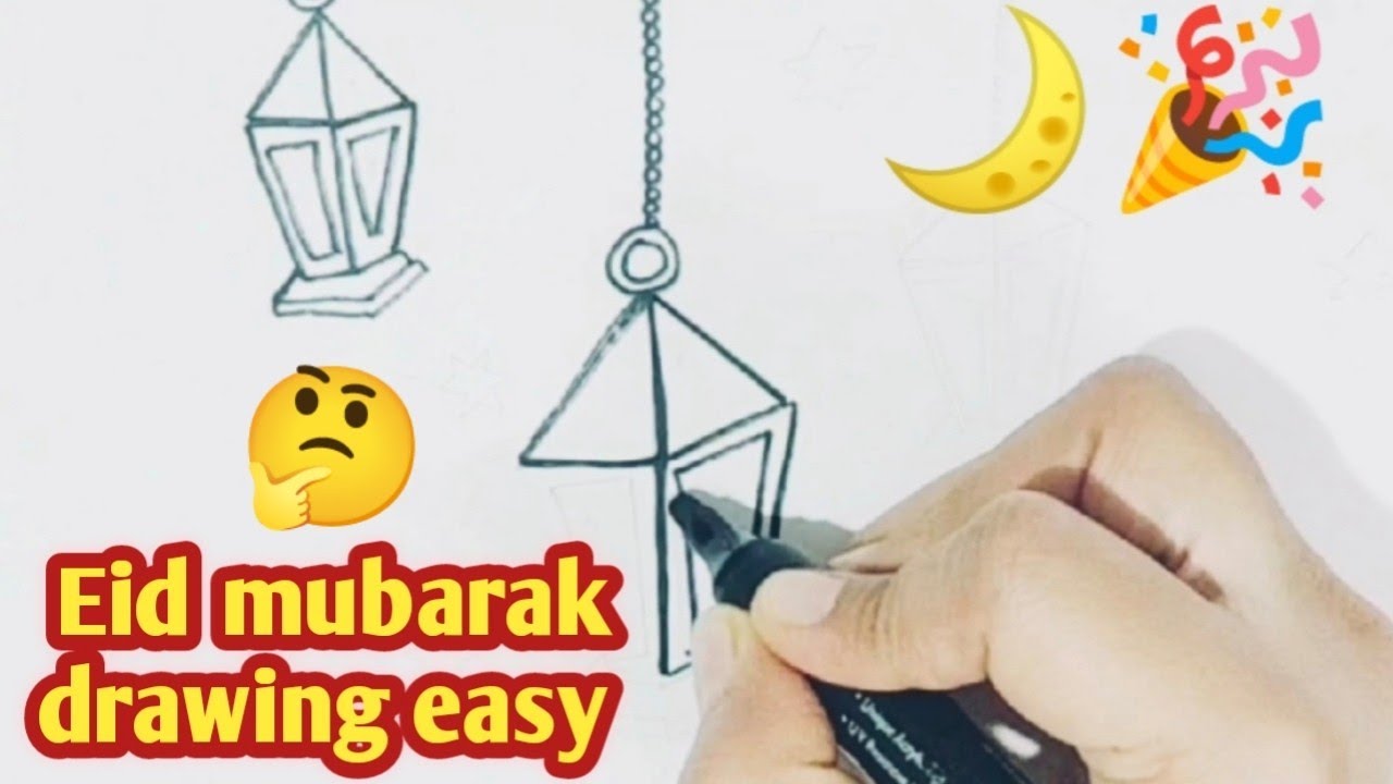 Eid drawing || Eid drawing easy || Eid ul Fitr drawing || Eid 2022 ...