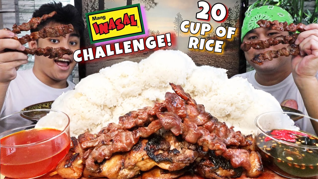 MANG INASAL 20 CUPS OF RICE with 2 PECHO NG MANOK and 6 PORK BBQ ON ...