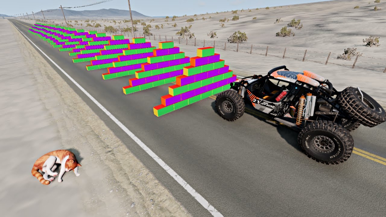Cars VS Foam Block Wall 🥵 BeamNG.drive - YouTube