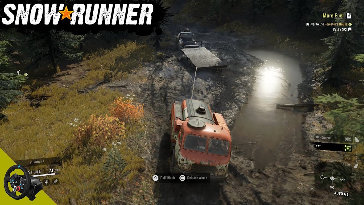 SnowRunner - GAMEPLAY | Smithville Dam | Logitech G29 - YouTube
