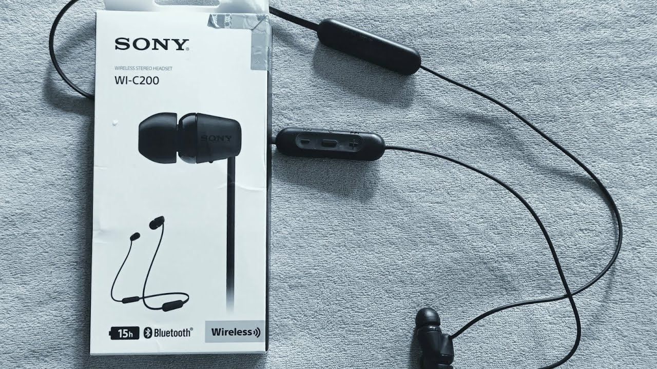Unboxing Bluetooth Headphone, Sony WI-C200 - YouTube