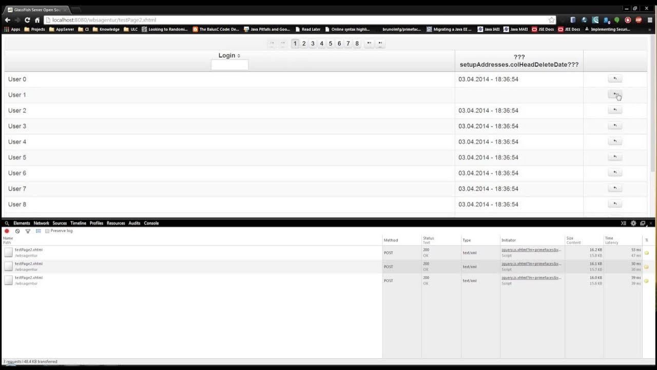 Primefaces Datatable not working properly - YouTube