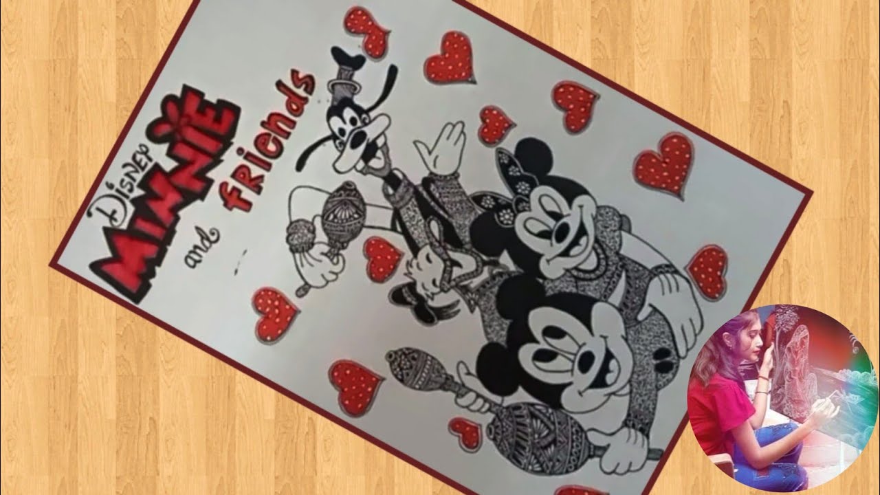 Drawing For Kids / Disney Minnie and Friends/ Cartoon Character - YouTube