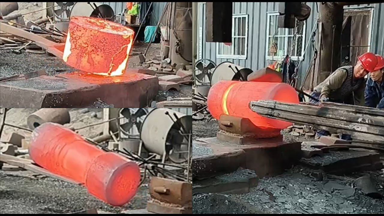 Forging Process of Spindle Shaft | Machinery Sounds | Art of Forging ...