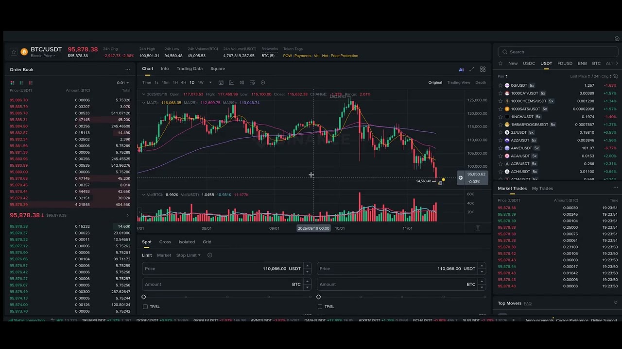 LIVE BTC/USDT CHART: Real-Time Bitcoin Price Tracker (Current Market ...