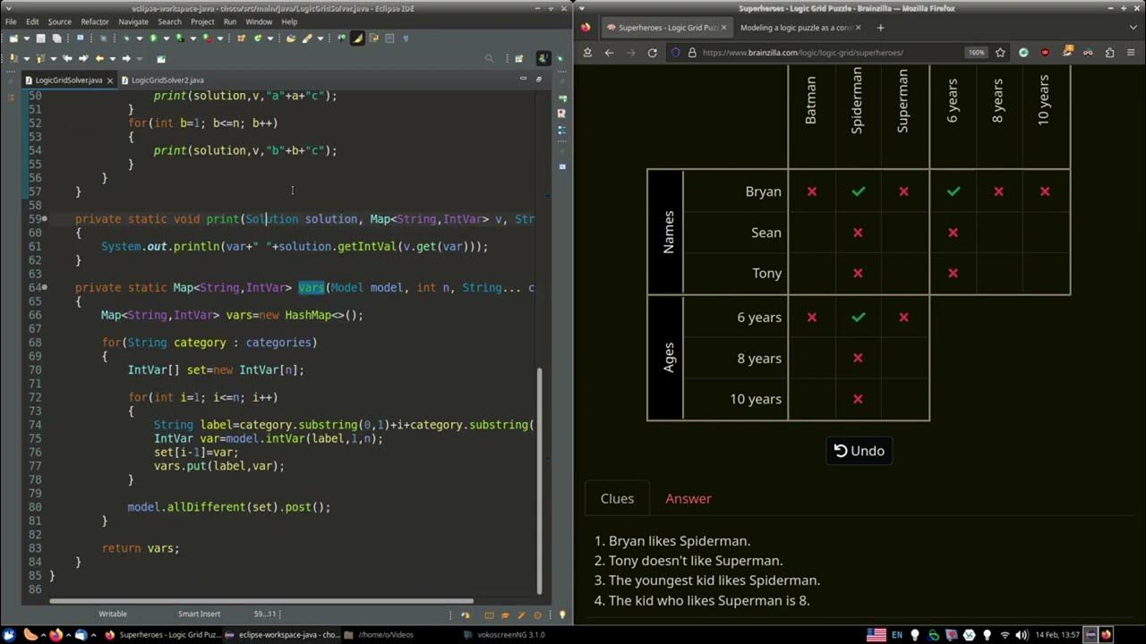 Logic Grid + Choco Solver in Java (★☆☆) - YouTube