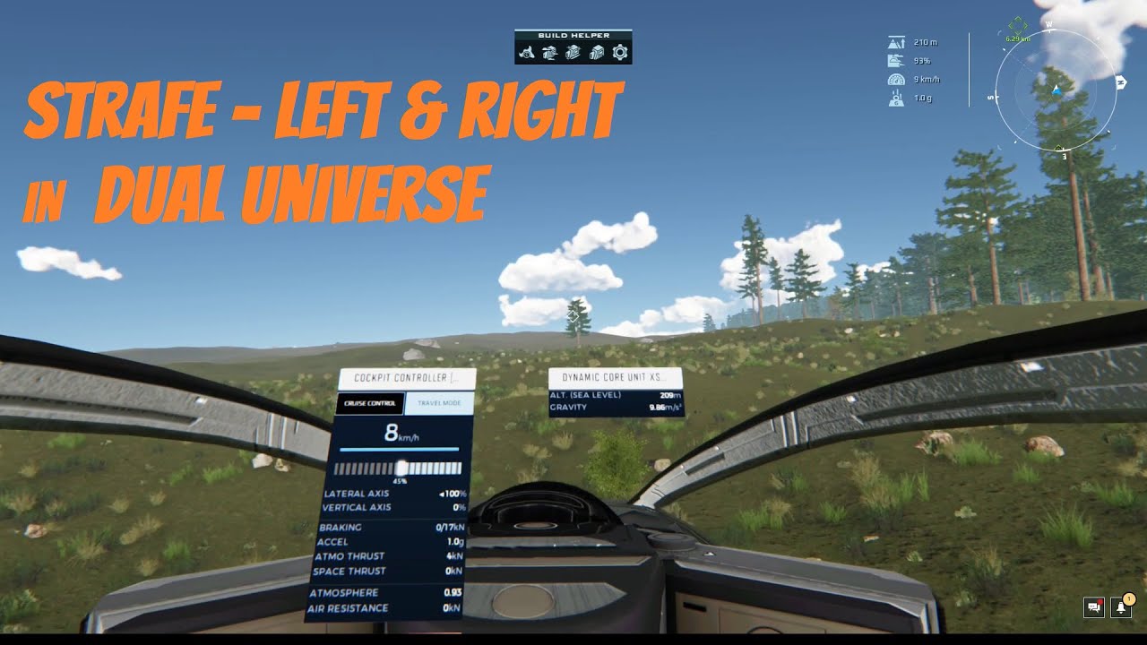 Dual Universe | How can I strafe Left & Right | Strafe for landing ...