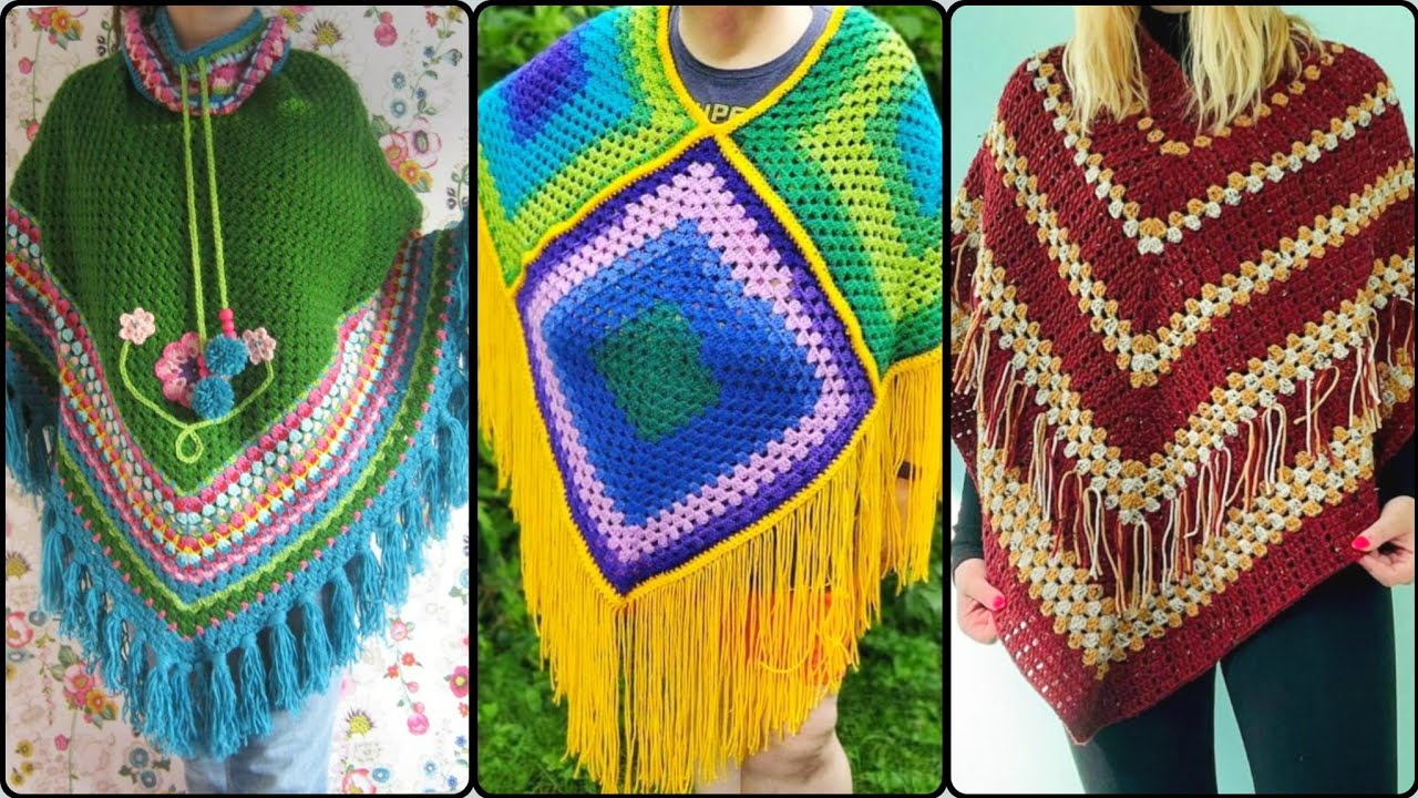 Upgrade Your PC with a Touch of Handcrafted Charm: Crochet Shawl Pancho ...