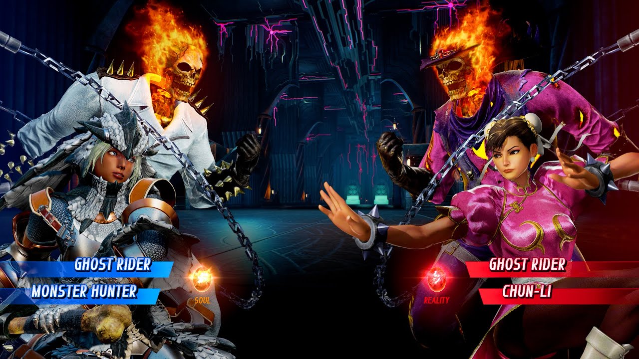 WHITE GHOST RIDER & MONSTER HUNTER VS PINK GHOST RIDER & PINK CHUN-LI ...