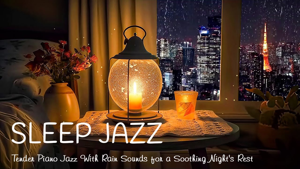 Relaxing Sleep Jazz Music: Calm & Tender Piano Jazz With Rain Sounds ...