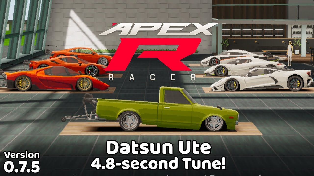 APEX Racer | 4.8 Seconds Datsun Ute Tune! Version 0.7.5 BETA - YouTube